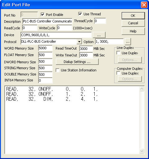 PLC-BUS Communication driver